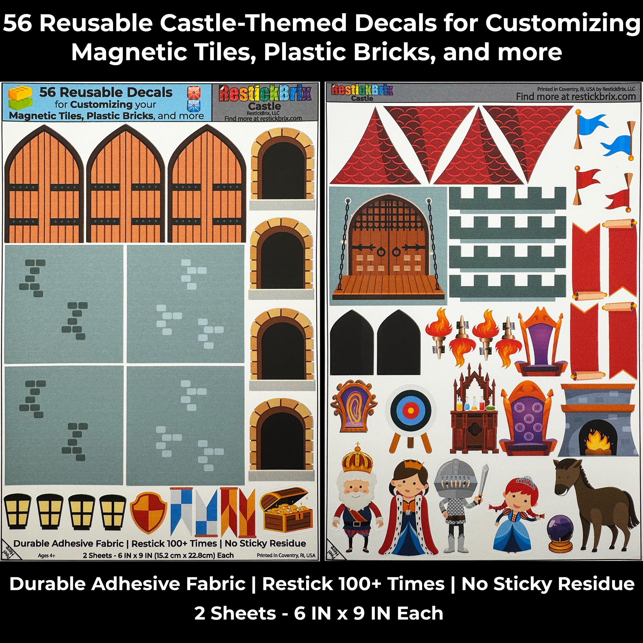 RestickBrix | Reusable Decals for Creative Building Toy Play
